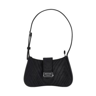Emporio Armani Mini-Bowlingtasche aus Nappaleder - - Bags - Damen - Schwarzk - ONE SIZE
