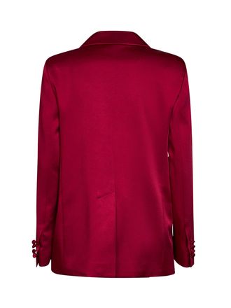 Max Mara Womens Double-Breasted Blazer Msearca Bordeaux Acetate Jacket