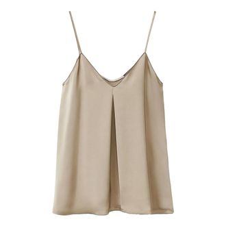 Fabiana Filippi Femme, Tops, Beige, Taille: 38 FR Top bustier &agrave; fines bretelles