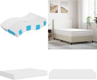 vidaXL Vidaxl - Matelas à ressorts ensachés dureté moyenne 140x190 cm - Matelas à Ressorts Ensachés - Matelas Confortable - Matelas Double - Matelas Blanc
