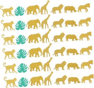 OSALADI 100 St&uuml;ck Hawaiianisches Ebene und Monstera Konfetti aus Papierstreu Bunte Geburtstagsdeko f&uuml;r Party und Festtagsdekoration