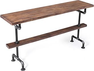 Generic Stehtisch im Landhausstil, Massivholz-Biertisch, K&uuml;chentisch in Barh&ouml;he, Hochtisch