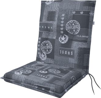 Doppler Niederlehner Living/Gartenstuhlauflage/Niederlehner/Graublau/ca. 100 x 48 x 6 cm