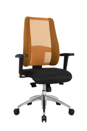 Topstar Lady Sitness Deluxe ergonomischer B&uuml;rostuhl, Schreibtischstuhl mit bewegter Sitzfl&auml;che, poliert orange