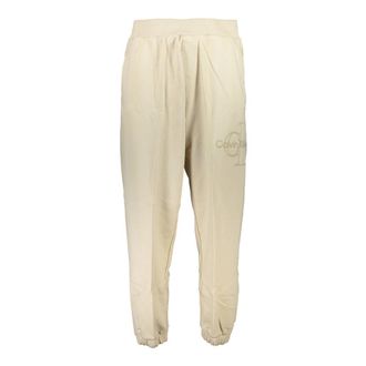 Calvin Klein Beige Sportliche Bestickte Herrenhose - - Trousers - Herren - Beige - S