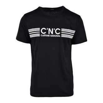 Costume National Homme, Tops, Noir, Taille: XL T-shirt en coton avec design unique