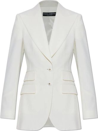Dolce & Gabbana Femme, Vestes, Blanc, Taille: 34 FR Turlington Blazer