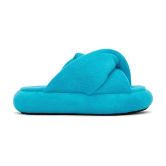 J.W.Anderson Twist Plateau Sandalen T&uuml;rkis Frottee - - Shoes - Damen - Blau - 37 EU