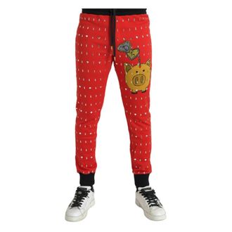 Dolce & Gabbana Red Pig Year Jogger Sweatpants - - Trousers - Herren - Rot - M