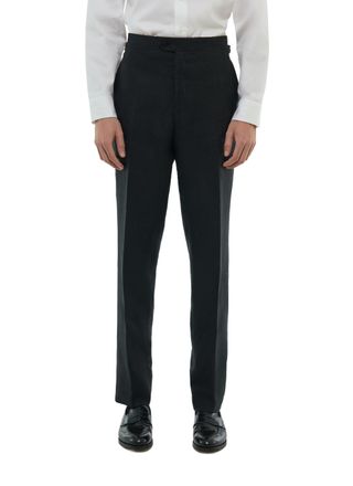 Fursac Pantalon ajust&eacute; en toile de lin - Taille 38 - Homme