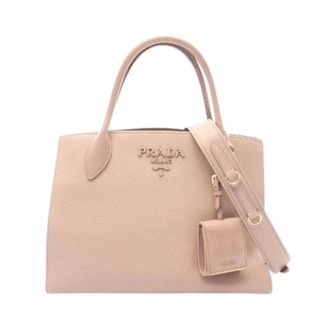 Prada Sac &agrave; main Pre-owned Saffiano Cuir Monochrome - Femme - Pre-owned - Rose - Taille: ONE Size