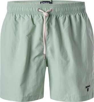 Barbour Herren Badeshorts gr&uuml;n Mikrofaser unifarben