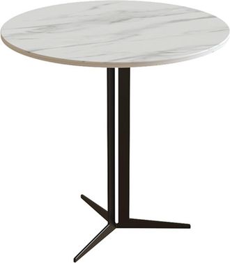 Generic Runder Beistelltisch, runder Getr&auml;nketisch aus Metall, Beistelltisch f&uuml;r die Couch, Akzenttisch f&uuml;r Wohnzimmer, Balkon, dekorativer Sockeltisch, Eckna