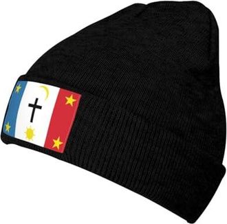 Generic Tricoté Bonnet Drapeau De La Tribu Pascua Yaqui De LArizona Extensible Bonnet Chapeau Tricot Classique Beanie Tricoté pour Femme Cyclisme Sports