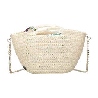 Chica Raffia Handtasche mit Abnehmbarer Clutch - - Bags - Damen - Beige - ONE SIZE