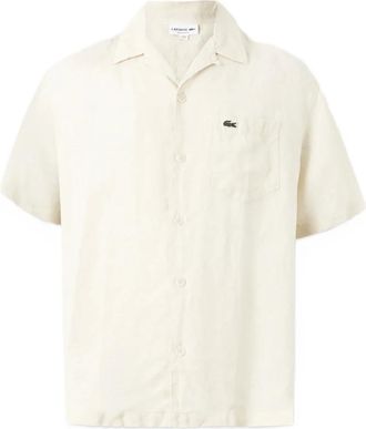 Lacoste Homme, Chemises, Beige, Taille: XL Chemise en lin coupe d&eacute;contract&eacute;e