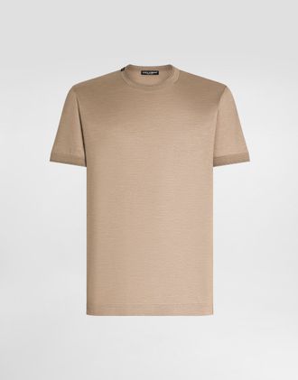 Dolce & Gabbana Short-sleeved Silk T-shirt - Mann T-shirts Und Polos Multicolor 60