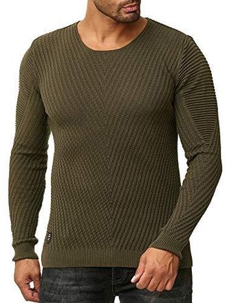 Red Bridge Manches Longues Pull en Tricot Nervuré Designer Basic Pullover Para Hommes