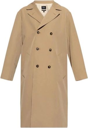 A.P.C. A.p.c., Homme, Manteaux, Beige, Taille: L Manteau Crois&eacute;