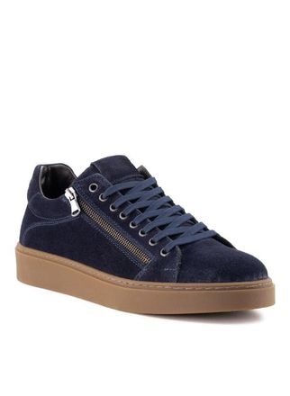 Prime Shoes Herren Sneaker blau Veloursleder