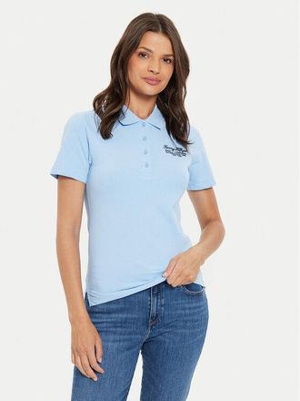 Tommy Hilfiger Poloshirt Script WW0WW43624 Himmelblau Slim Fit