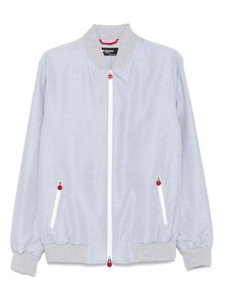 Kiton veste bomber zippée à carreaux - Gris