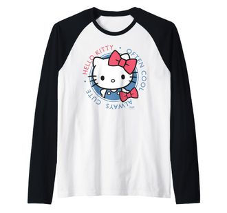 Hello Kitty Cool, niedliche Liebe, s&uuml;&szlig;e Freundschaft, lustige Pose, klassisch Raglan