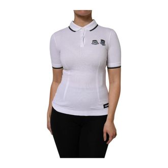 Dolce & Gabbana Polo Shirt Angel Graphic - - Tops - Damen - Wei&szlig; - XS