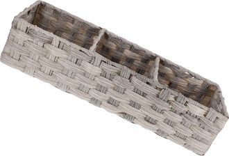 Holibanna Dekorativer Aufbewahrungskorb aus Rattanimitat Bruchfest und Hautfreundlich f&uuml;r Wohnmobile und Schreibtisch