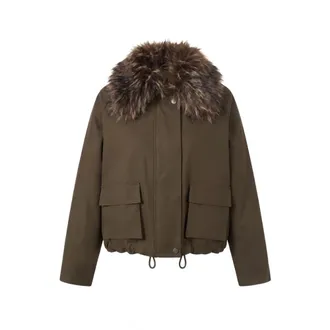 VALENTINI 1972 Valentini 1972, Femme, Vestes, Vert, Taille: 36 FR Parka Eco Fur