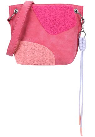 Fritzi Aus Preu&szlig;en Fritzi03 Limited Happy Flocked Jive Soft Berry Umh&auml;ngetasche Kunstleder Damen Crossbody Handtasche Festival City vegan Flock-Smile 22,5 x 20,5 x 8,5 c