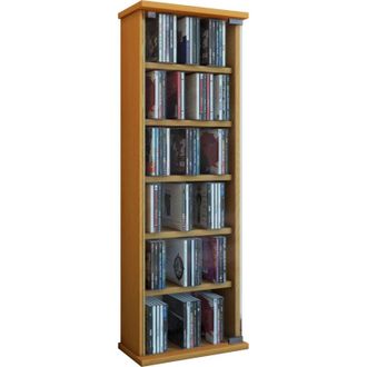 ebuy24 Vetro Regal mit 1 Glast&uuml;r 6 F&auml;cher Buche dekor