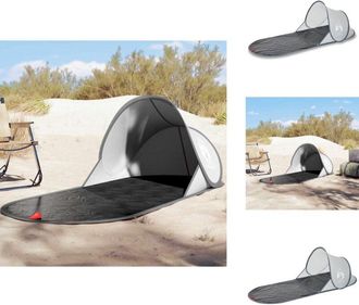 vidaXL Vidaxl - Tente de plage gris escamotable imperm&eacute;able - Tente De Plage - Tente Escamotable - Tente Imperm&eacute;able - Parasol De Plage - Ombre Solaire