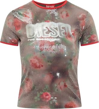 Diesel Femme, Tops, Multicolore, Taille: 40 FR T-Unkyel T-shirt