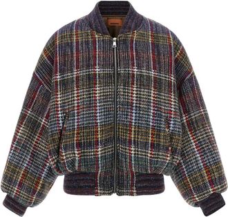 Missoni Veste bomber en laine &agrave; motif &eacute;cossais - Femme - Vestes - Multicolore - Taille: 36 FR