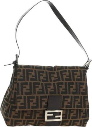 Fendi Pre-owned Vintage Zucca Canvas Shoulder Bag - Femme - Pre-owned - Noir - Taille: ONE Size