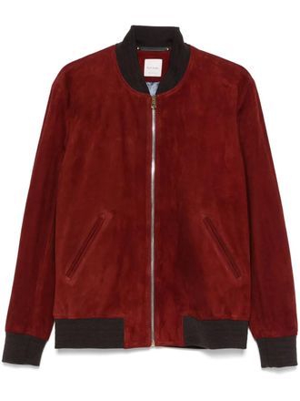 Paul Smith veste en daim - Rouge