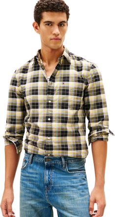 Tommy Hilfiger Herren Oxford Heritage Plaid Rf Mw0Mw41678 L/S Shirt, Black (Black/Check), XL