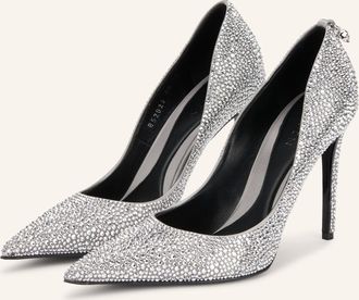 Alexander McQueen Mcqueen Pumps Skull Mit Schmucksteinen silber