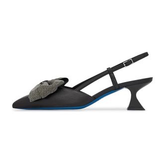 Loriblu Schwarze Slingbacks mit Schleife - - Shoes - Damen - Schwarzk - 36 EU