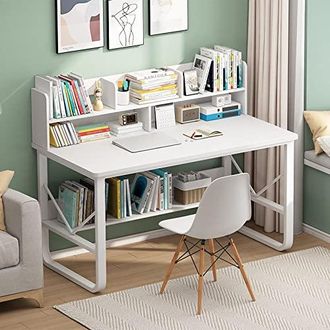 Generic WWERTYY Bureau dordinateur avec étagères de Rangement, Station de Travail détude décriture de Style Simple et Moderne, Station de Travail pour Bureau 