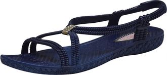 Siebi´s Damen Dusch- und Bade Sandalen Tenno Schuhe schwarz (37, Navy (blau))