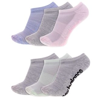 New Balance Unisex Performance Cushioned Socks-6 & 12 Pairs-Moisture Wicking No Show, Grau, Sortiert (6 Paar), Medium