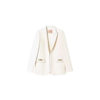 Twinset Eleganter Blazer mit Ketten-Details - - Jackets - Damen - Beige - XS