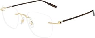 Montblanc Montblanc, Homme, Accessoires, Jaune, Taille: 51 MM Round Optical Frame