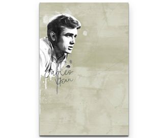 Paul Sinus Art James Dean III 90x60cm Splash Art Wandbild auf Leinwand naturfarbend