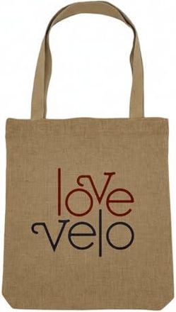 Fabulous Sac Shopping Tote Bag Aspect Lin - Love v&eacute;lo France Cyclisme VTT Cyclotourisme - Sac de Courses Toile Epaisse 360g Beige Naturel Cabas Port&eacute; Epaule So