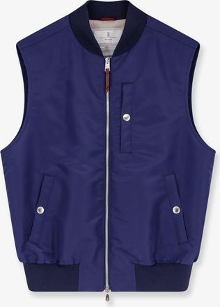 Brunello Cucinelli Water-repellent nylon sleeveless jacket - BRUNELLO CUCINELLI - gender_Man