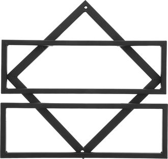 BESPORTBLE Wandmontiertes Weinregal aus Eisen Stilvoller und Sicherer Flaschenhalter Dekoratives Schwarzes Wand weinregal für Zuhause und Geschäft Praktisch Stap