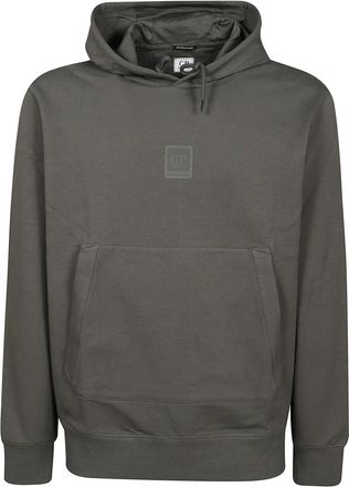 C.P. Company C.p. Company, Homme, Sweatshirts et sweats &agrave; capuche, Gris, Taille: S Logo-detail Sweat &agrave; capuche